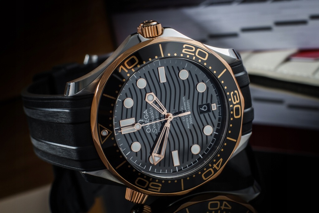 OMEGA SEAMASTER DIVER 300M 21022422001002 MASTER COSC SS|18K GOLD 42MM ...