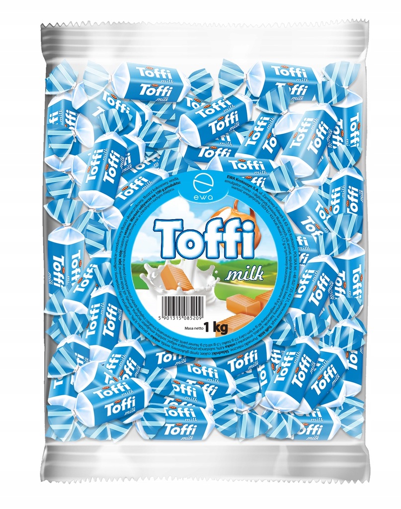 Cukierki Toffi Milk 1kg Ewa - 13214284696 - oficjalne archiwum Allegro