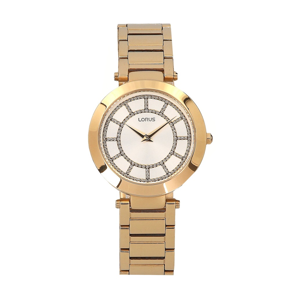 Złoty zegarek damski na bransolecie Lorus RRW86EX9 - 7437111474 ...