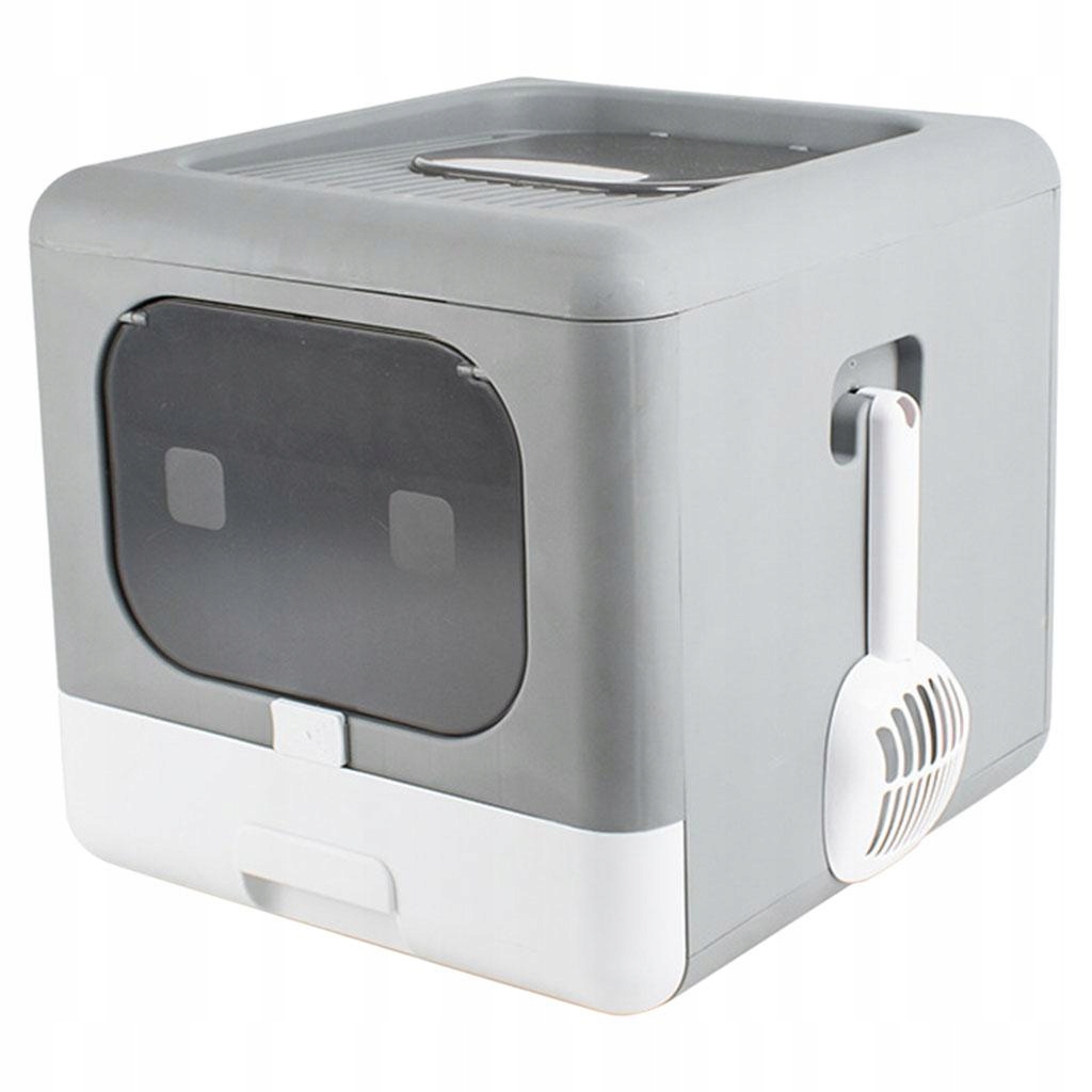 Premium Cat Litter Box Hooded Closed Cat Litter Tray, Enclosed Cats ...