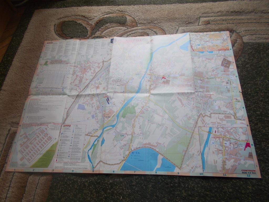 Oświęcim plan miasta z linia autobus - 11763721960 - oficjalne archiwum Allegro