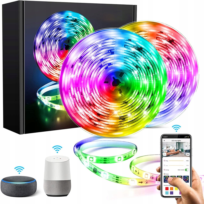 ZESTAW Taśma LED RGB 15m + WiFi ANDROID Smart TUYA - 11073049372 ... ZESTAW Taśma LED RGB 15m + WiFi ANDROID Smart TUYA - 11073049372 ...