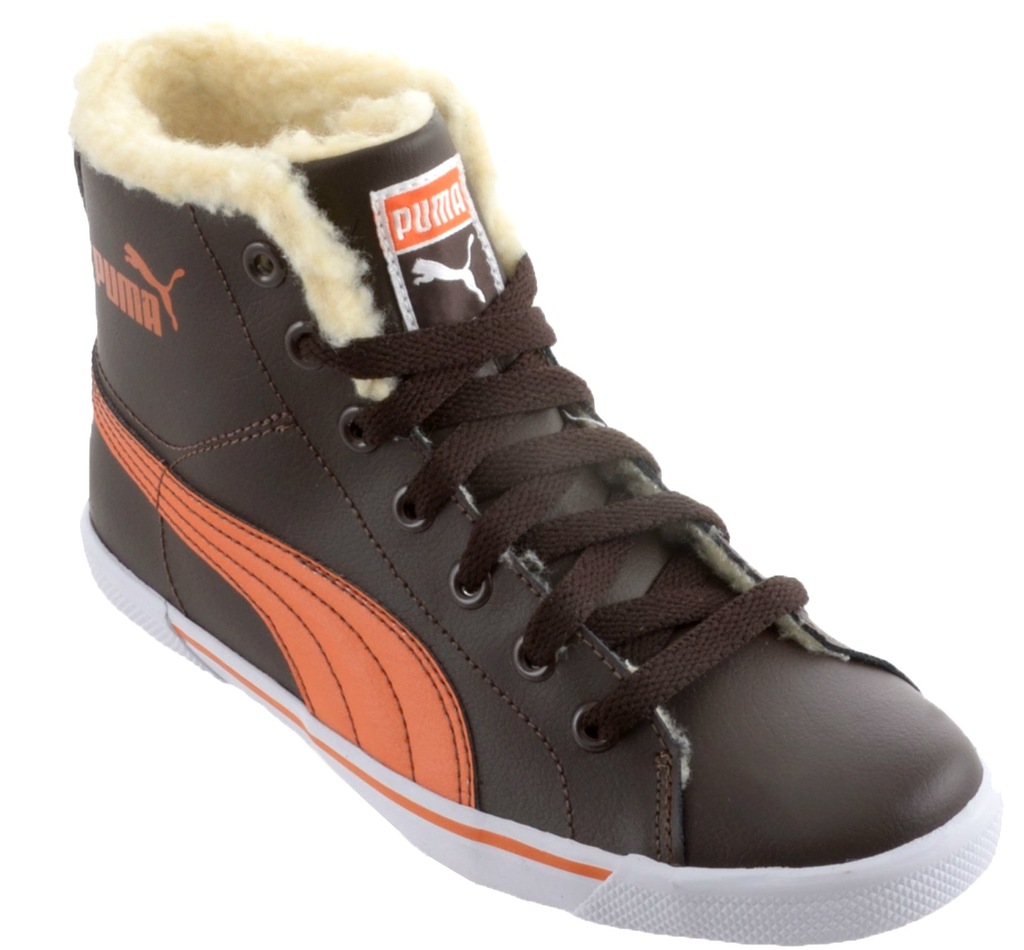 PUMA benecio mid zimowe buty ocieplane skora 34,5 - 7673227973 ...
