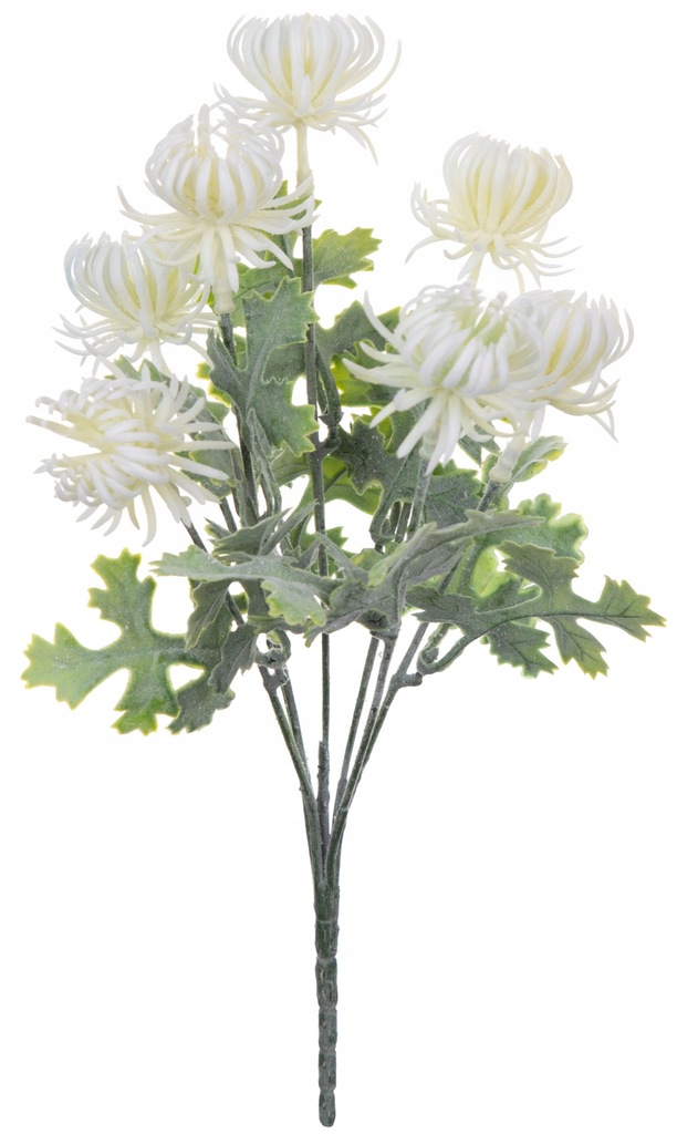 OSET OZDOBNY BIAŁY 33 CM BUKIET KWIATY SZTUCZNE - 13136949062 ...