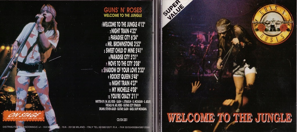 GUNS N'ROSES - WELCOME TO THE JUNGLE - BOOTLEG - 8844153369 - oficjalne ...