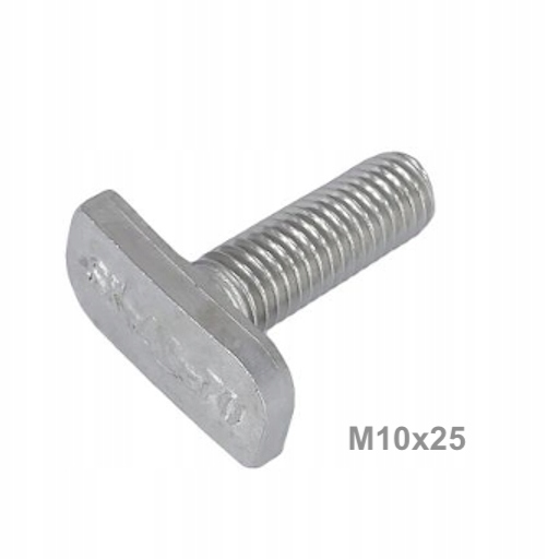 Śruba teowa M10x25 nierdzewna 10szt - 9175717061 - oficjalne archiwum Allegro