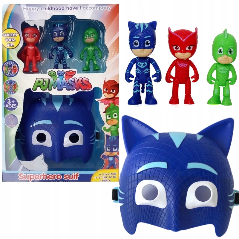 PIDŻAMERSI PJ MASKS MASKA ŚWIECĄCA FIGURKI KOTBOY - 12975565457 ...