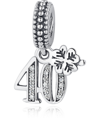 Zawieszka CHARMS PANDORA 40 LAT MIŁOŚCI URODZINY - 7332367143 ...