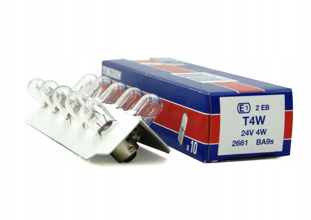 TUNGSRAM T4W ŻARÓWKA BAŃKA 24V 4W BA9s 10 SZT. - 7348973203 - oficjalne ...