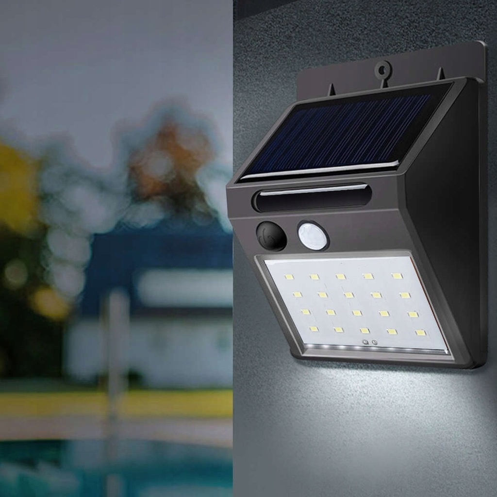Купить СОЛНЕЧНАЯ ЛАМПА С ДАТЧИКОМ ДВИЖЕНИЯ СУМЕРКИ 20 светодиодов ...