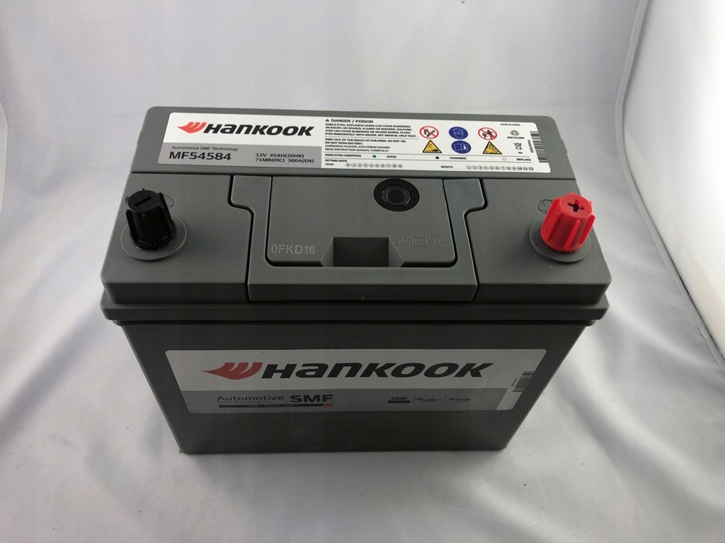 AKUMULATOR HANKOOK 54584 12V 45AH 360A P+ - 13495206876 - oficjalne archiwum Allegro