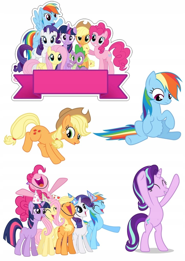 WYDRUK CUKROWY NA TORT PREMIUM MY LITTLE PONY GIRL - 12137513741 - oficjalne archiwum Allegro