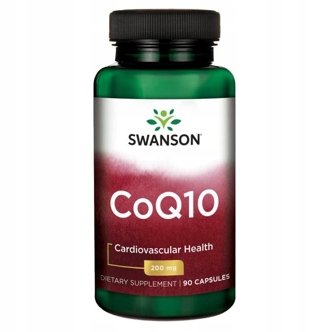 SWANSON Koenzym Q10 200mg CoQ10 90kaps softgels - 8259229143 - oficjalne archiwum Allegro