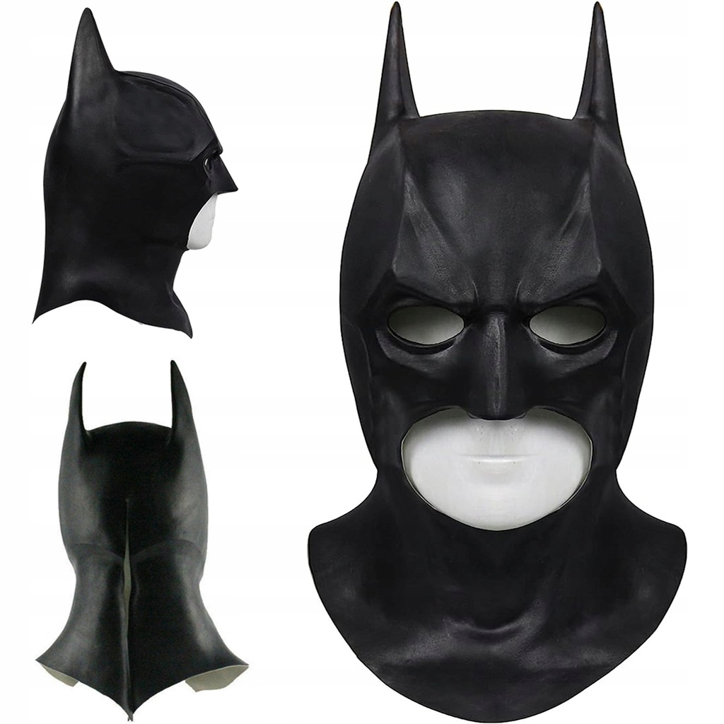 BATMAN MASKA CZARNA NIETOPERZ NA HALLOWEN CZARNA - 14363647138 ...