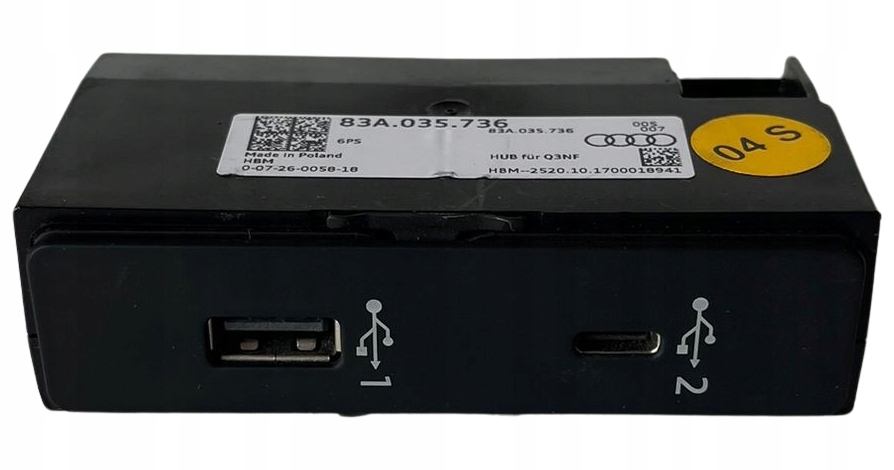 Gniazdo port usb Audi 83A035736 - 14143201216 - oficjalne archiwum Allegro
