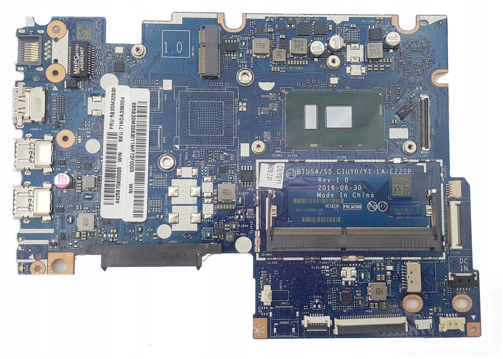 AL95 Płyta LA-E221P Yoga 510-14IKB i3-7100U UMA - 13317877461 ...