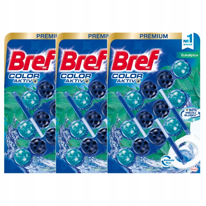 Bref Color Zawieszka WC Eucaliptus (3x50g) x 3 szt - 11567804104 ...