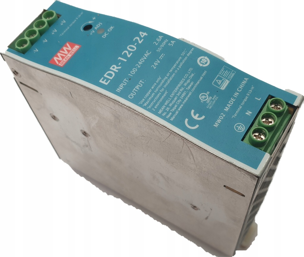 zasilacz MEAN WELL EDR-120-24 24VDC 5A 120W - 12990684794 - oficjalne archiwum Allegro