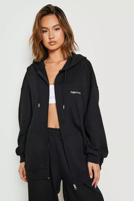 BOOHOO ROZPINANA BLUZA Z HAFTEM L - 13547634674 - oficjalne archiwum Allegro