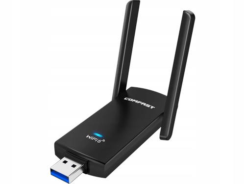 AX1800 ADAPTER KARTA SIECIOWA WiFi6 Wi-Fi NA USB Z ANTENAMI 1800Mbps ...