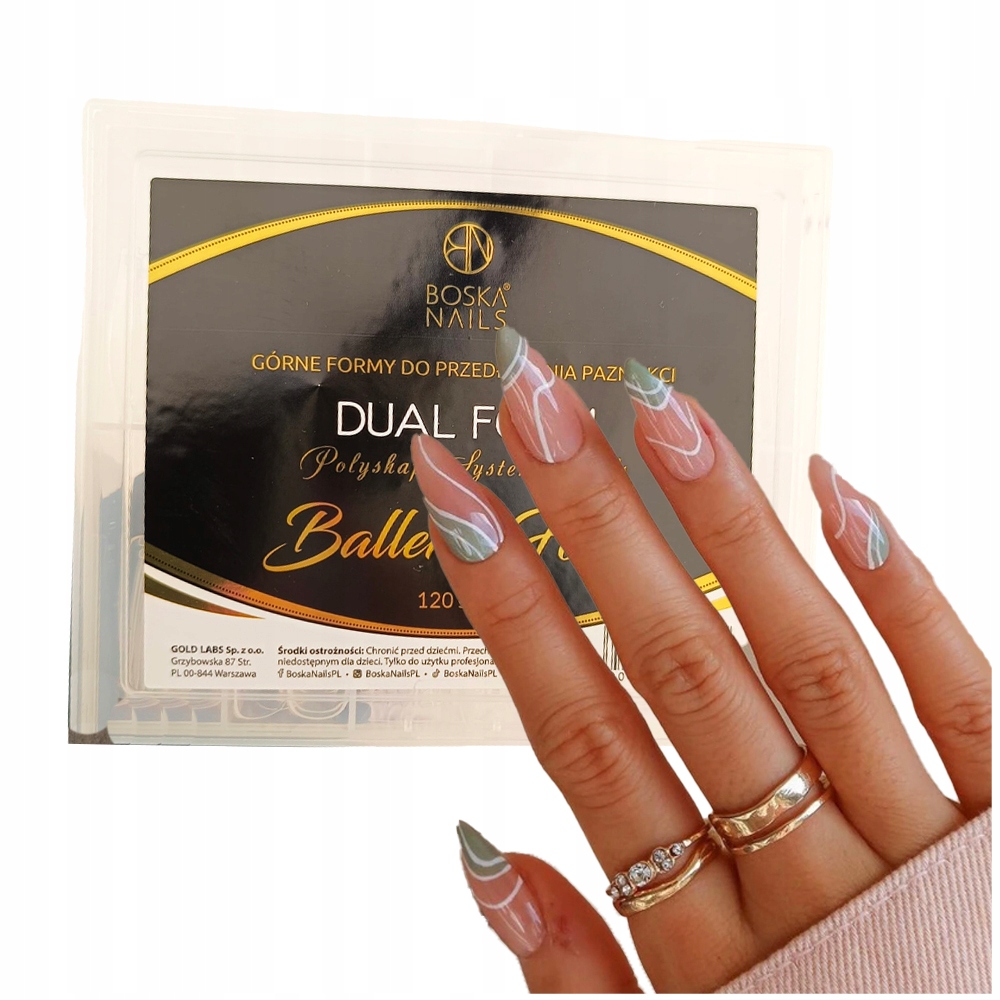 Dual Formy do przedłużania paznokci Boska Nails 120 sztuk Wybór ...