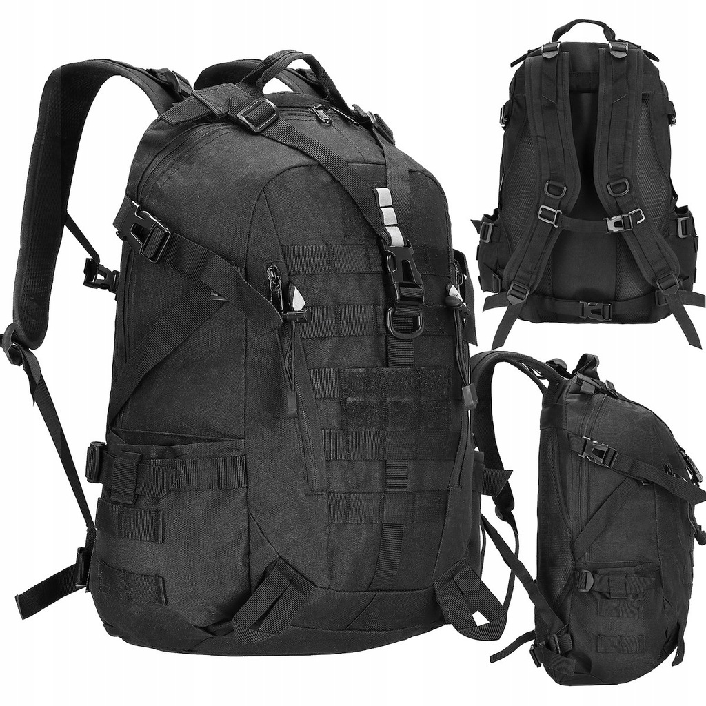 PLECAK WOJSKOWY MILITARNY SURVIVAL TURYSTYCZNY CZARNY DUŻY 40l OUTLET - 16928643551 - oficjalne ...