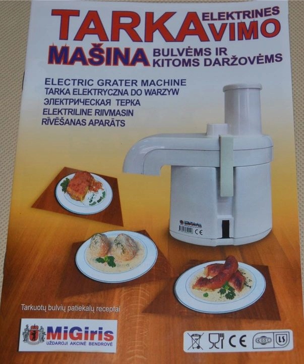 Litewska Maszynka Ziemniaków Ciorka Tarka MIGIRIS - 7795263303 ...