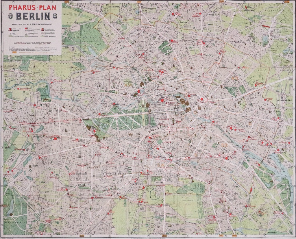 Mapa Berlina przed 1945 - 11787449219 - oficjalne archiwum Allegro