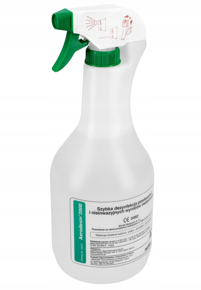AERODESIN 2000 SZYBKA DEZYNFEKCJA POWIERZCHNI 1L - 11216413549 - oficjalne archiwum Allegro