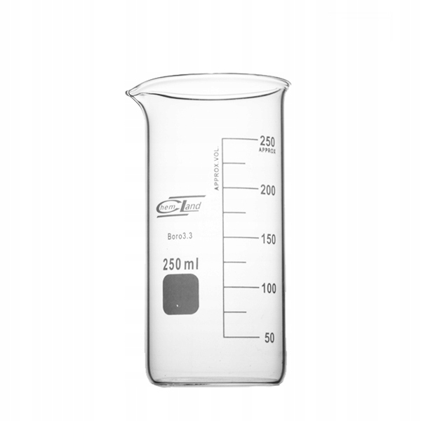 Zlewka szklana wysoka boro odporna 250 ml x 10 szt - 12640874180 - oficjalne archiwum Allegro