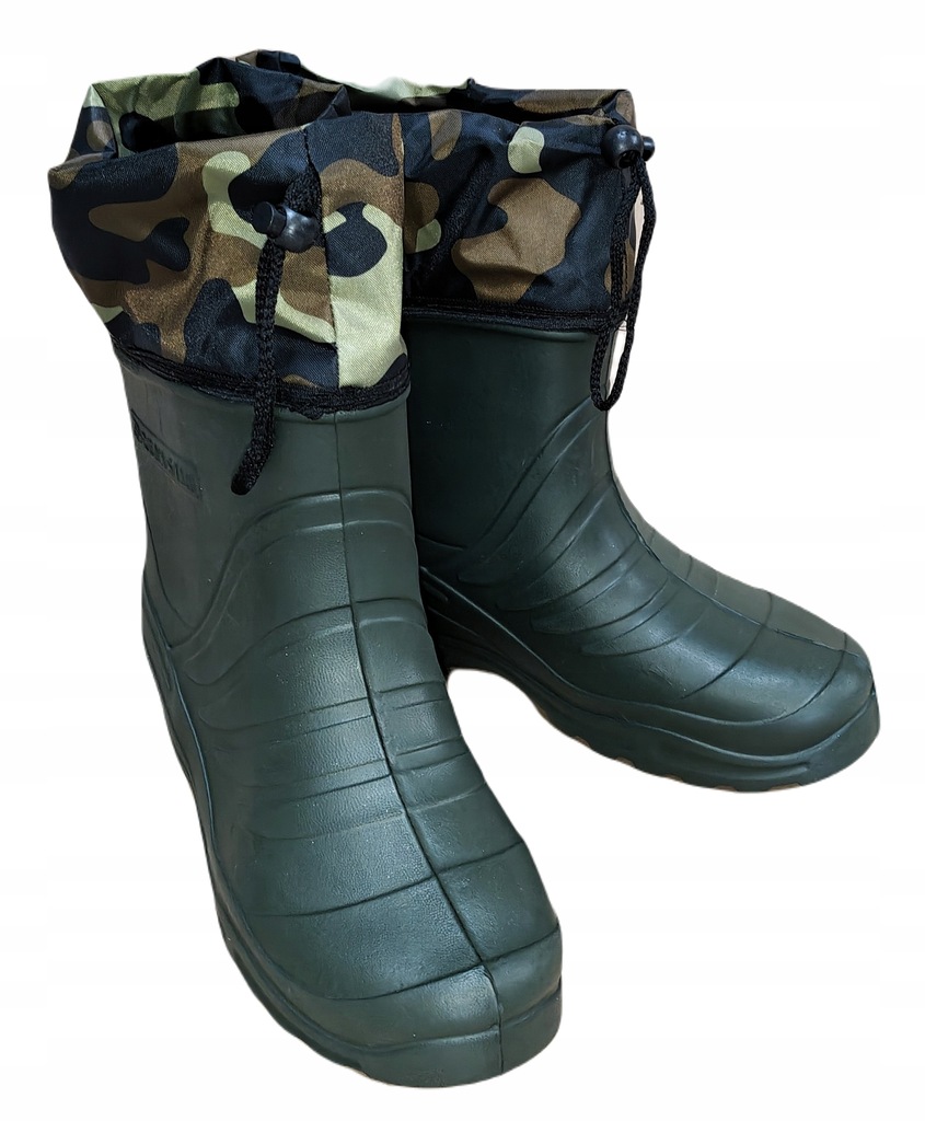 Kalosze męskie krótkie piankowe EVA r. 44 gumowce LEKKIE Zielone ...