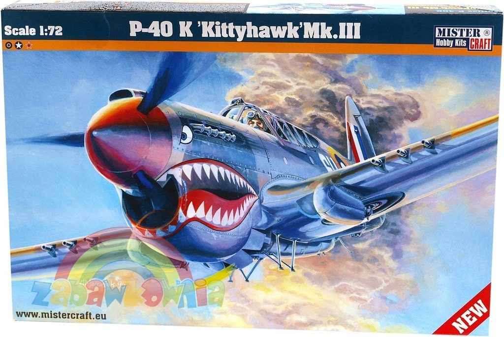 Curtiss P-40 K Kittyhawk Mk III 1:72 model MC - 8965622988 - oficjalne archiwum Allegro
