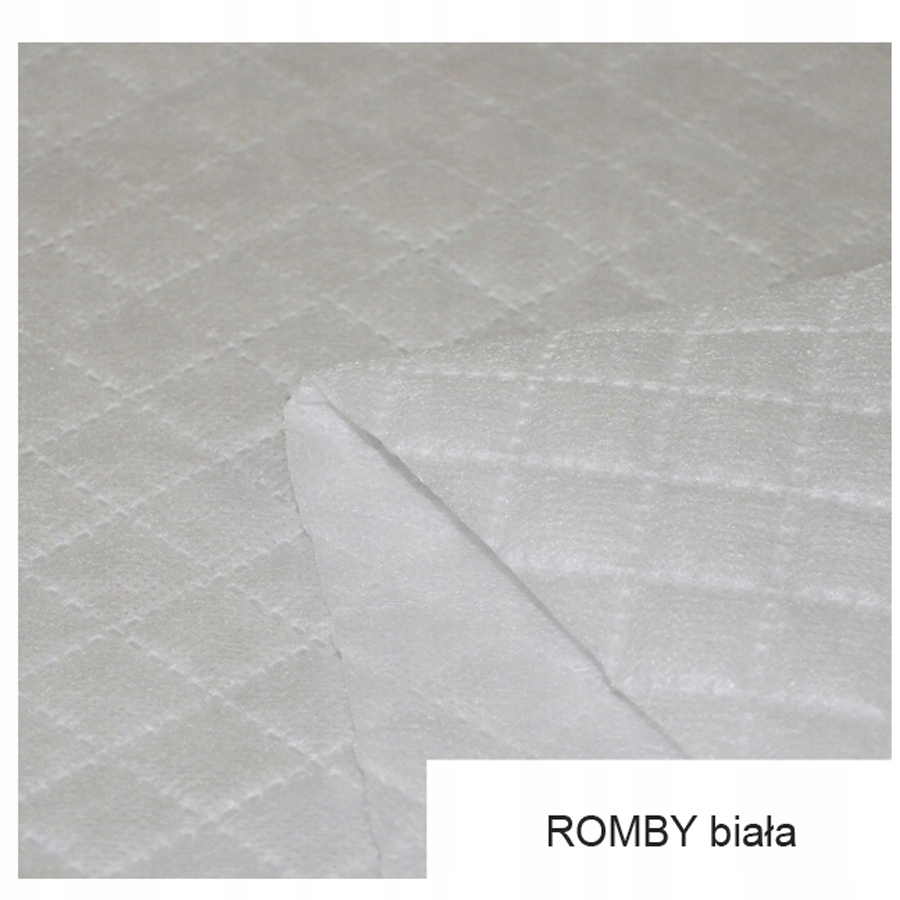 Tkanina Pikowana FIZELINA WŁÓKNINA 3 WARSTWY 110g 0,5m ROMBY Białe - 9798556909 - oficjalne ...