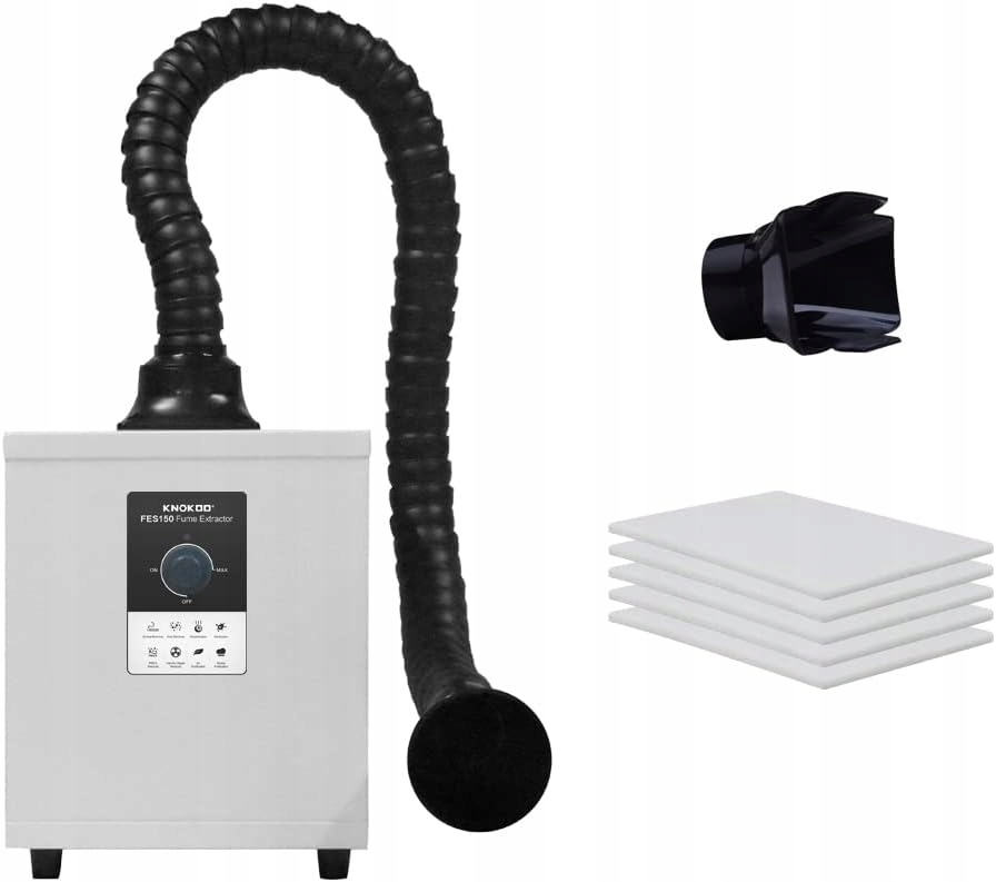 KNOKOO FES150 Odsysacz dymu spalin mobilny wyciąg filtr HEPA ...