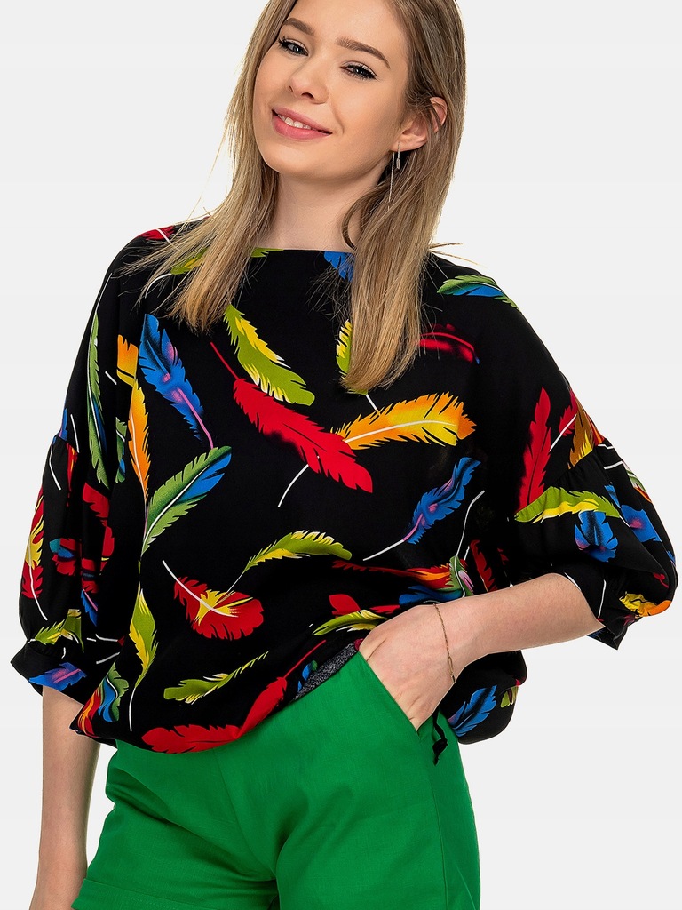 Luźna Wygodna KOBIECA BLUZKA Oversize Zwiewna 3XL - 13816824480 - oficjalne archiwum Allegro