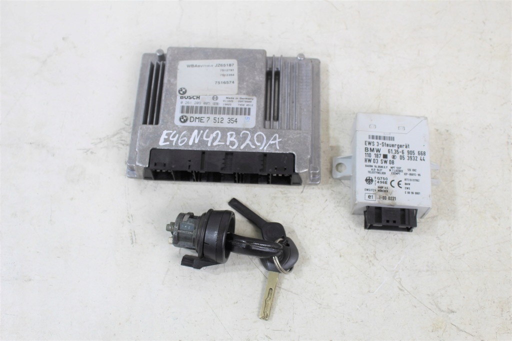 STEROWNIK EWS ZESTAW STARTOWY BMW E46 2.0B N42B20A - 12451637936 ...