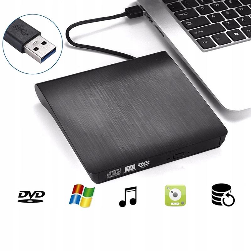 NAGRYWARKA ZEWNĘTRZNY CD-R/DVD-ROM/RW NAPĘD TYPE-C - 12622474382 ...