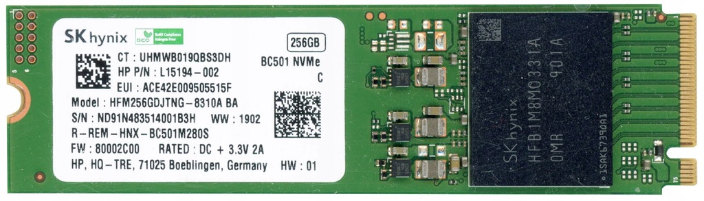 Dysk SSD SK Hynix 256GB BC501 M.2 NVMe HFM256GDJTNG-8310A - 16842572886 ...