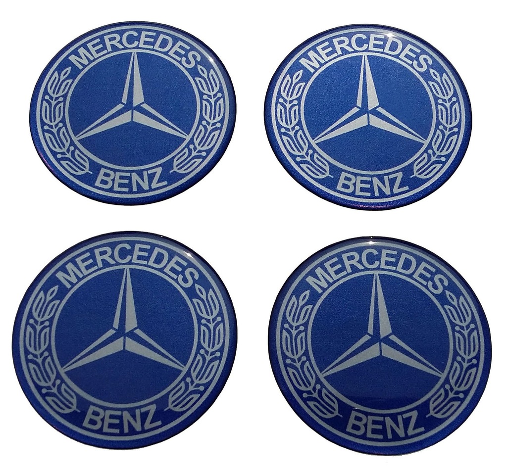 NAKLEJKI NA DEKIELKI FELGI KOŁPAKI MERCEDES 56 MM - 7057726598 - oficjalne archiwum Allegro