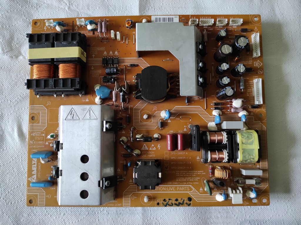 ZASILACZ DPS-298-CP-4A Philips 42 PFL 8404 - 12139194613 - oficjalne archiwum Allegro