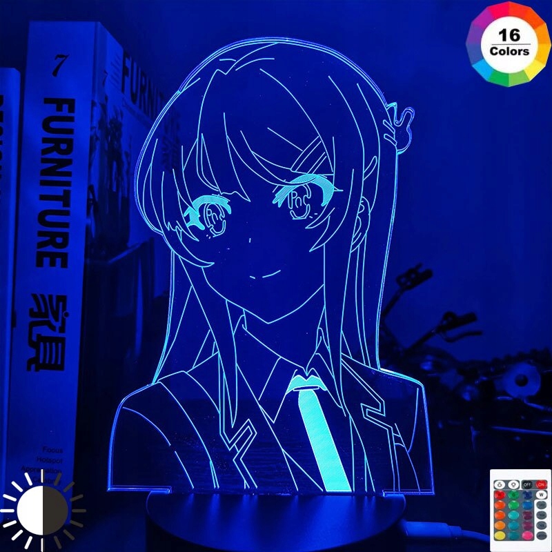 Anime Waifu Sakurajima Mai Led lampka nocna dla dz - 12653426163 ...