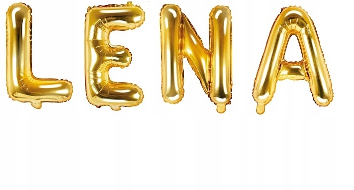 Balony Foliowe Imię LENA 4 Litery Złoty 35 cm - 8209944305 - oficjalne archiwum Allegro