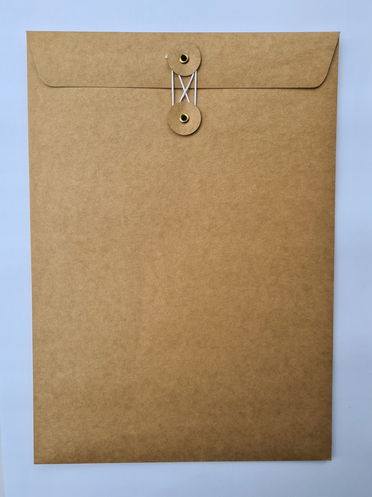 Koperty ozdobne eko C4 (A4) z guzikiem kraft - 12634299656 - oficjalne ...