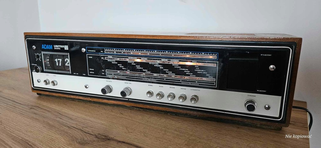 STARE RADIO UNITRA Adam Zegar klapkowy - 17363708814 - oficjalne ...