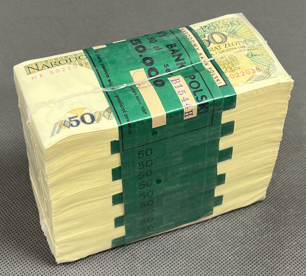 5263. Ostatnie zgrzewki... ZGRZEWKA 50 zł 1988 HK - 12623614618 ...