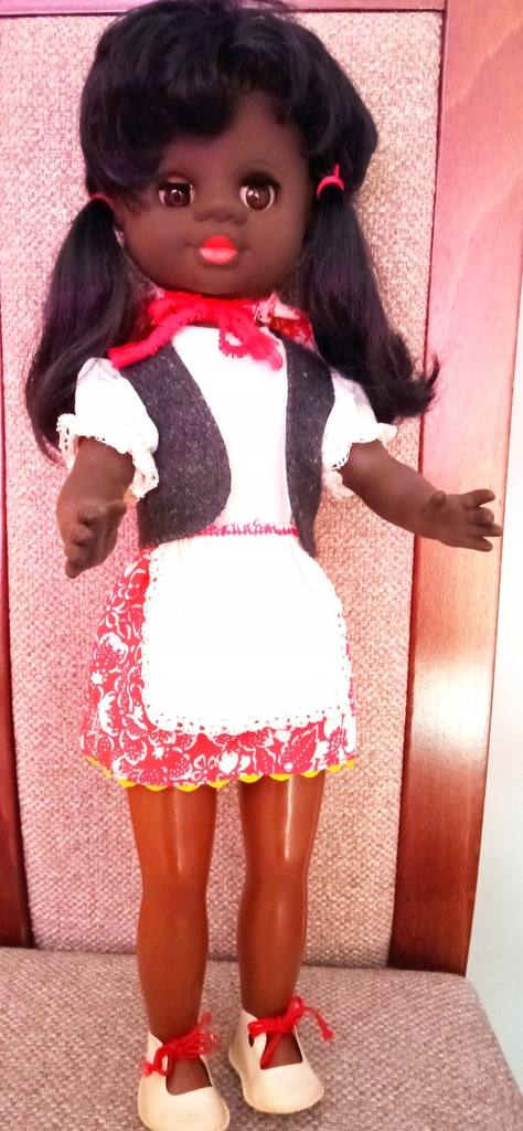 Duża Lalka DDR NRD PRL 42 cm murzynka- unikat! - 12701099732 ...