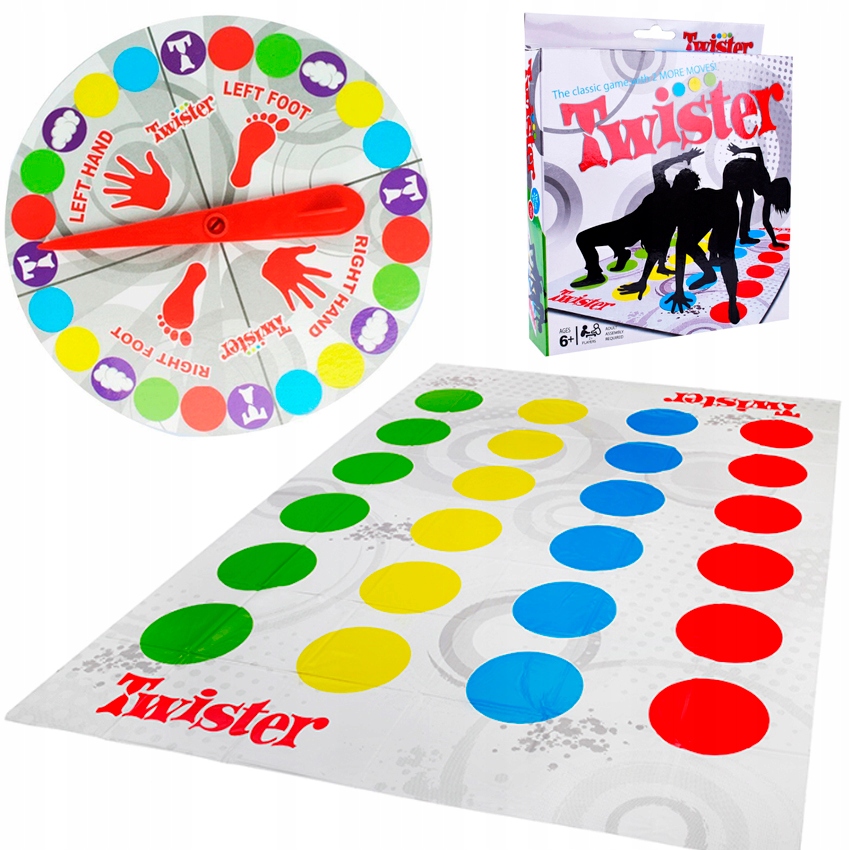 TWISTER GRA ZRĘCZNOŚCIOWA RODZINNA MATA + TARCZA - 8751951477 ...