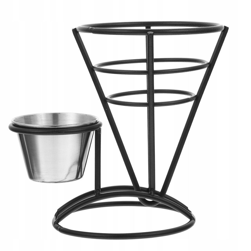 Fries Holder Finger Food Cones Metal Basket Stand - 14187880970 ...