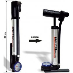 POMPKA ROWEROWA MINI BETO CCO-018AG MANOMETR AV/FV - 7918677190 ...