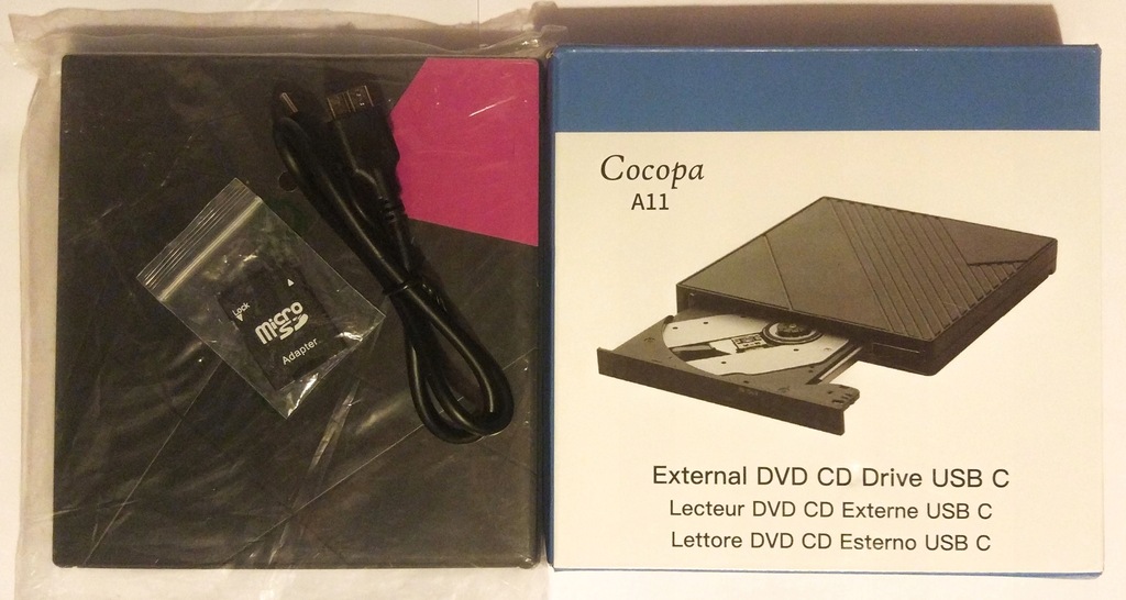 Nagrywarka CD (combo z DVD) zewnętrzna Cocopa A11-SU3 , EXTERNAL ODD ...